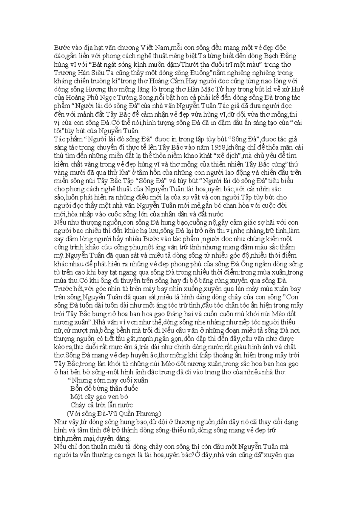 Trữ tình - do duc anh - Bước vào địa hạt văn chương Việt Nam,mỗi con sông đều mang một vẻ đẹp ...