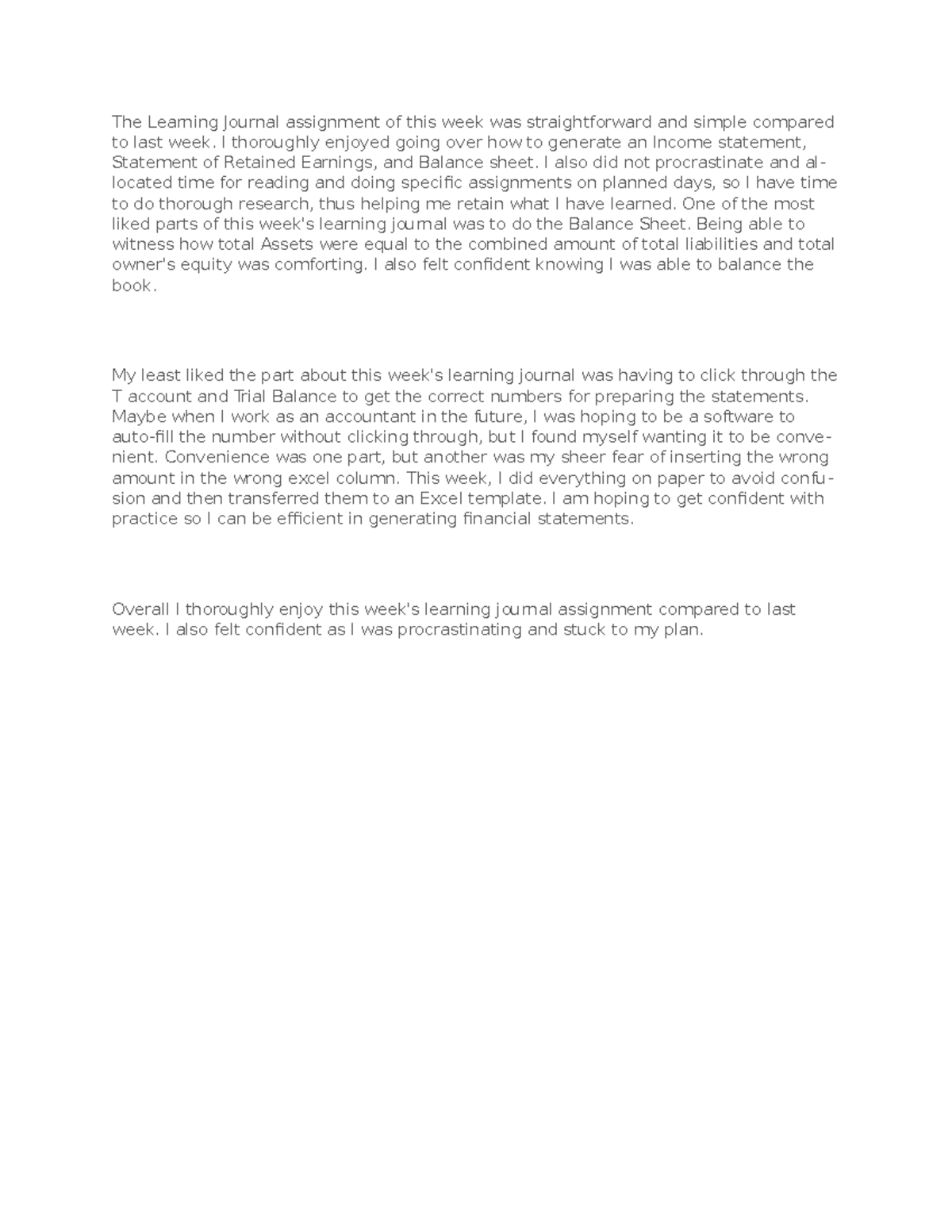 Learning Journal Unit 3 Part 1 - The Learning Journal assignment of ...