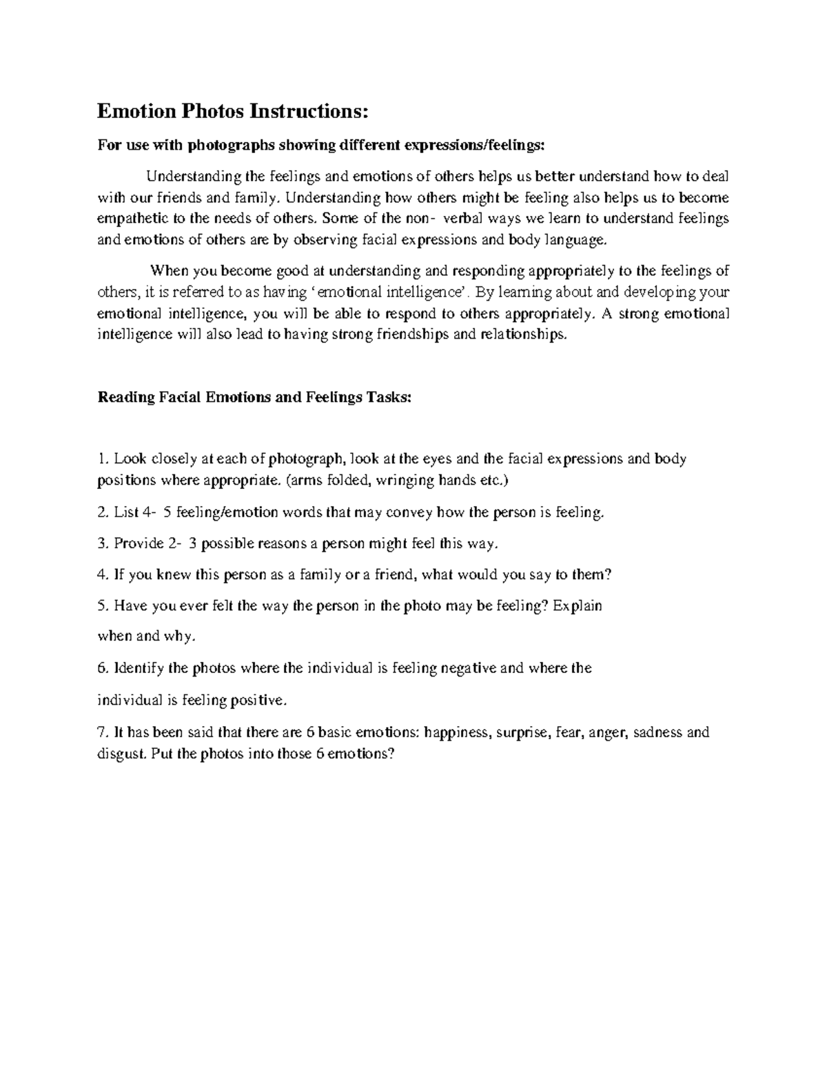 Identifying Emotions Activity - BS Psychology - PUP - Studocu