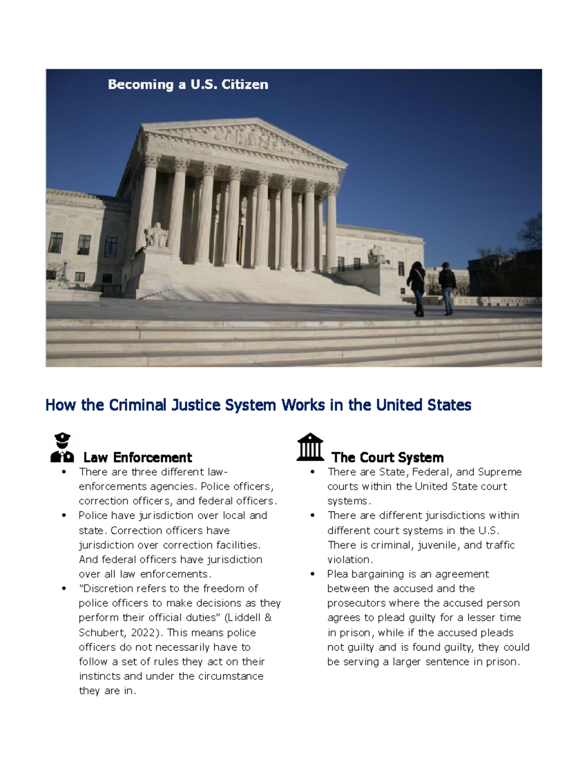 CJ 112 Project Two - How the Criminal Justice System Works in the ...