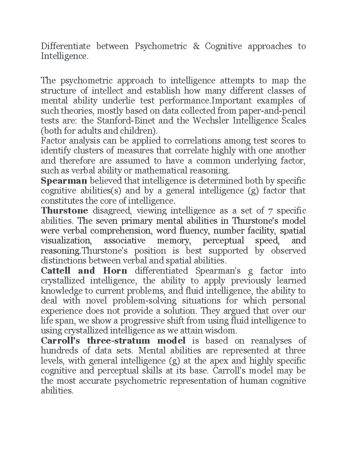 PID - This is a home assignment. - Differentiate between Psychometric ...