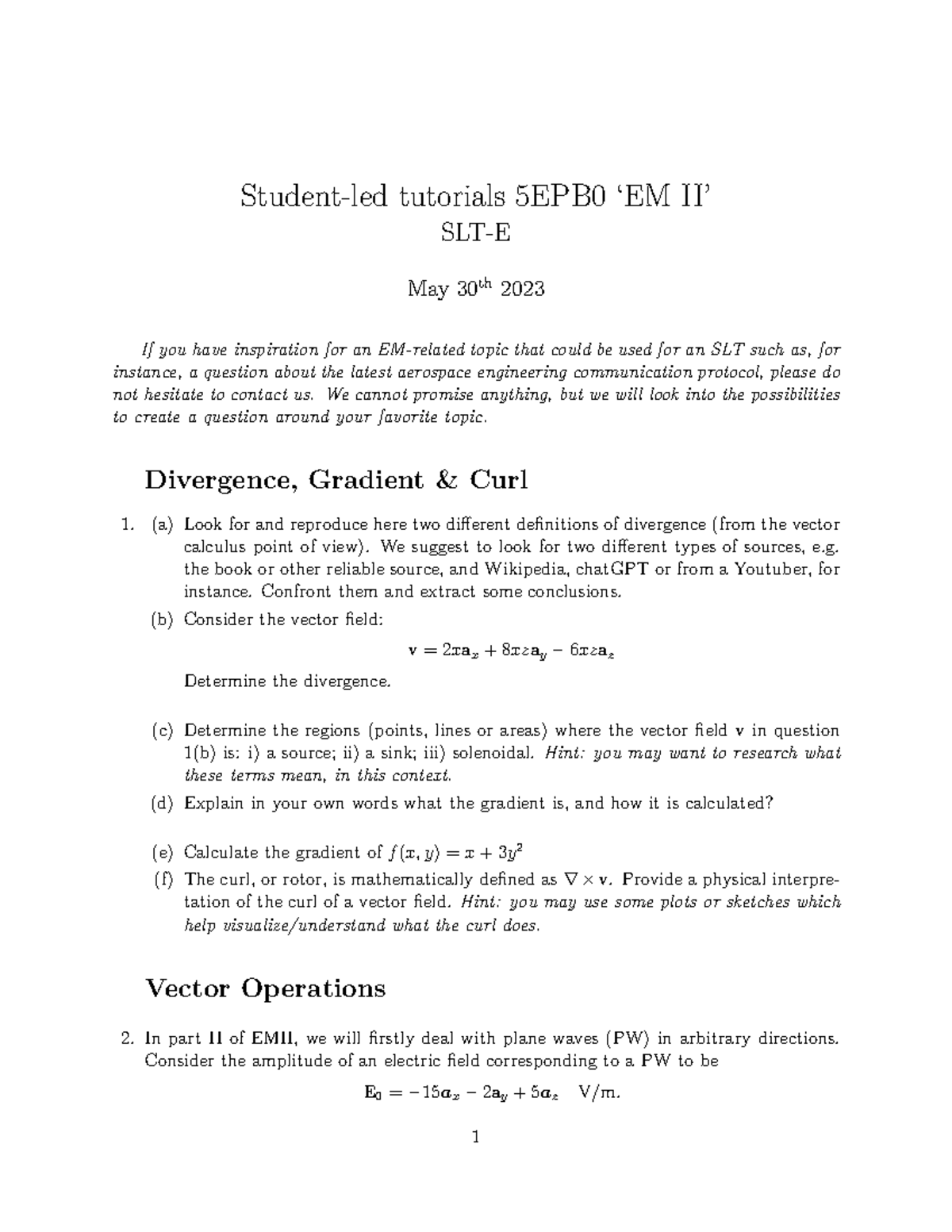 SLT-E - detailed instruction questions for exam preparation - Student ...