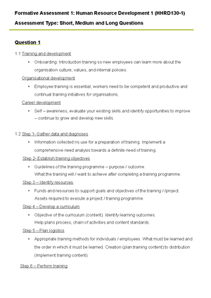 [Solved] A training framework assists with ensuring high quality ...