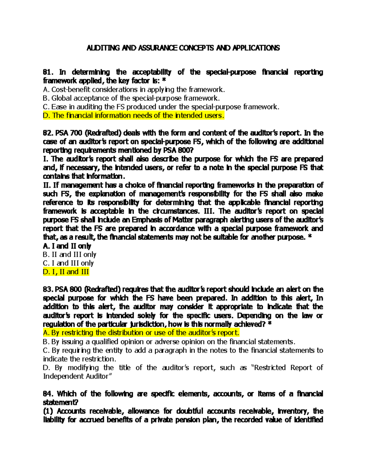 9 - Auditing AND Assurance Concepts AND Applications - AUDITING AND ...