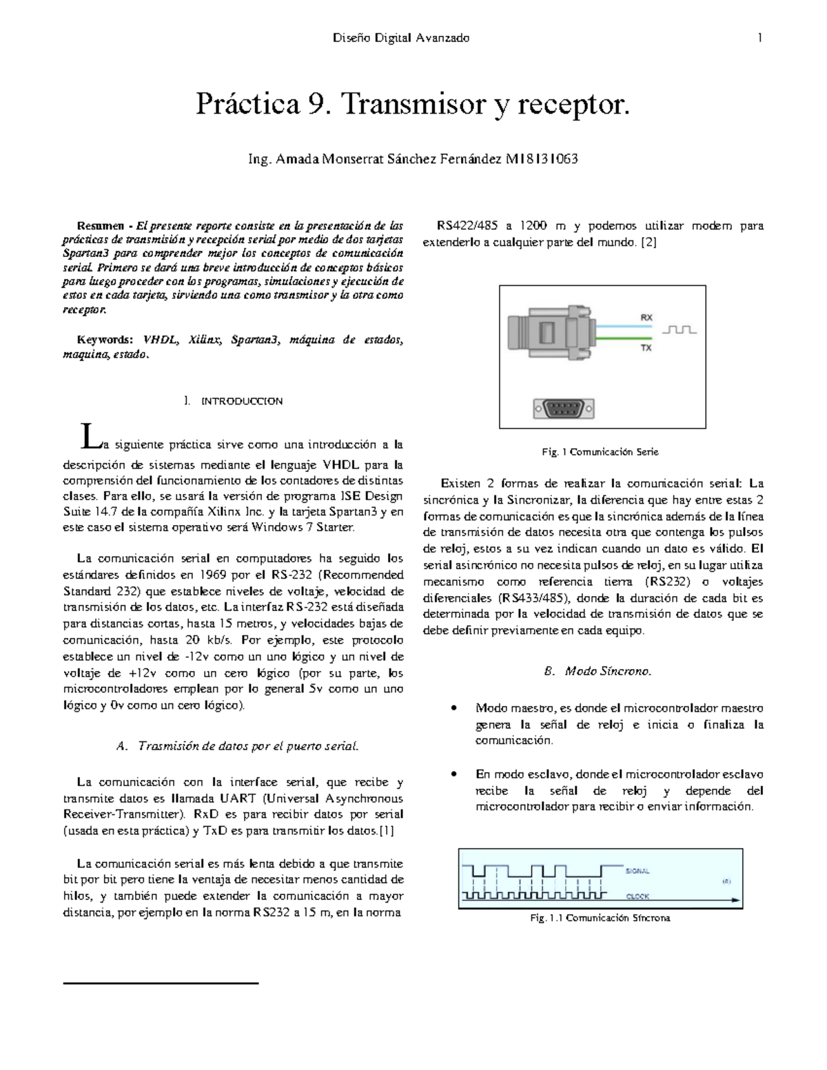 Práctica 9. Transmisor receptor - Resumen - El presente reporte ...