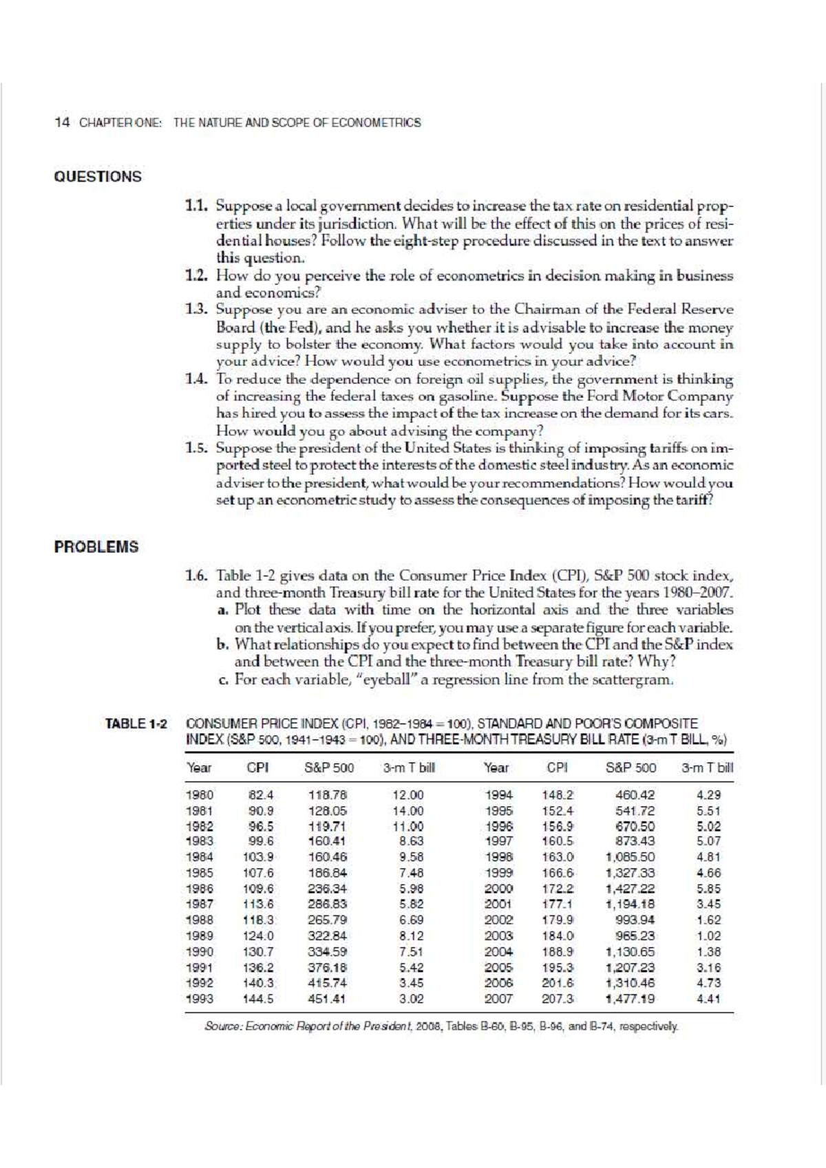 Activtity - Activity based on chapter one - 14 CHAPTER ONE: THE NATURE AND SCOPE OF ECONOMETRICS ...