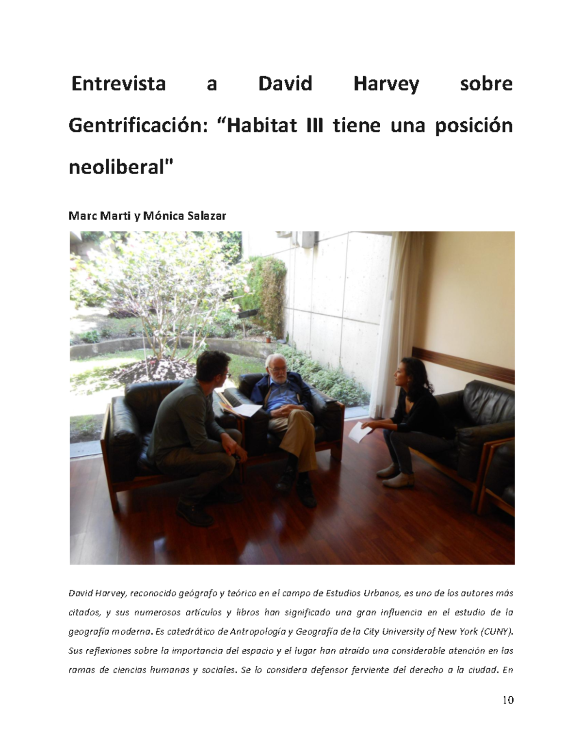 Harvey Gentrificación - Entrevista a David Harvey sobre Gentrificación ...