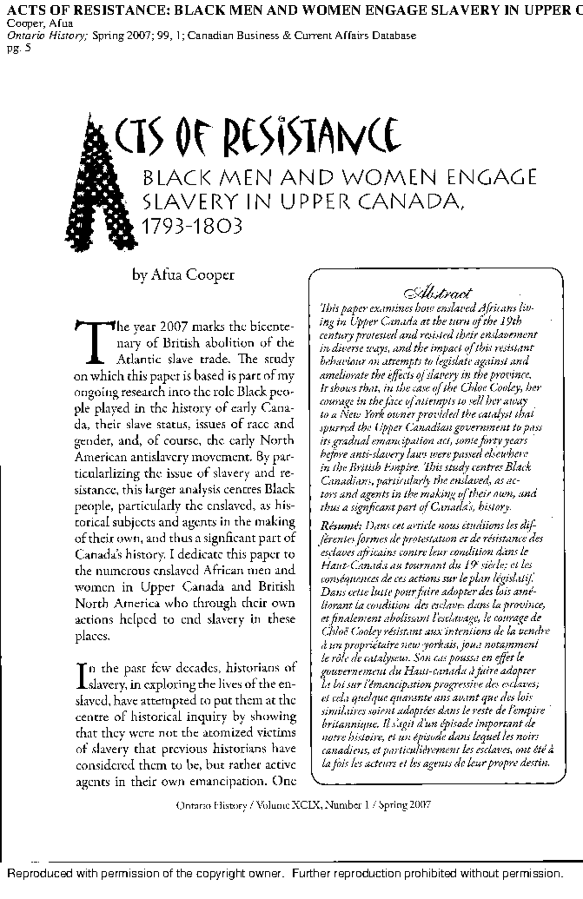 ACTS OF Resistance Black MEN full article - SOSC 1880 - ACTS OF ...