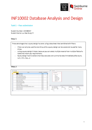 INF10003 Assignment 2 Description-2 - INF Introduction to Business Information Systems (IBIS ...