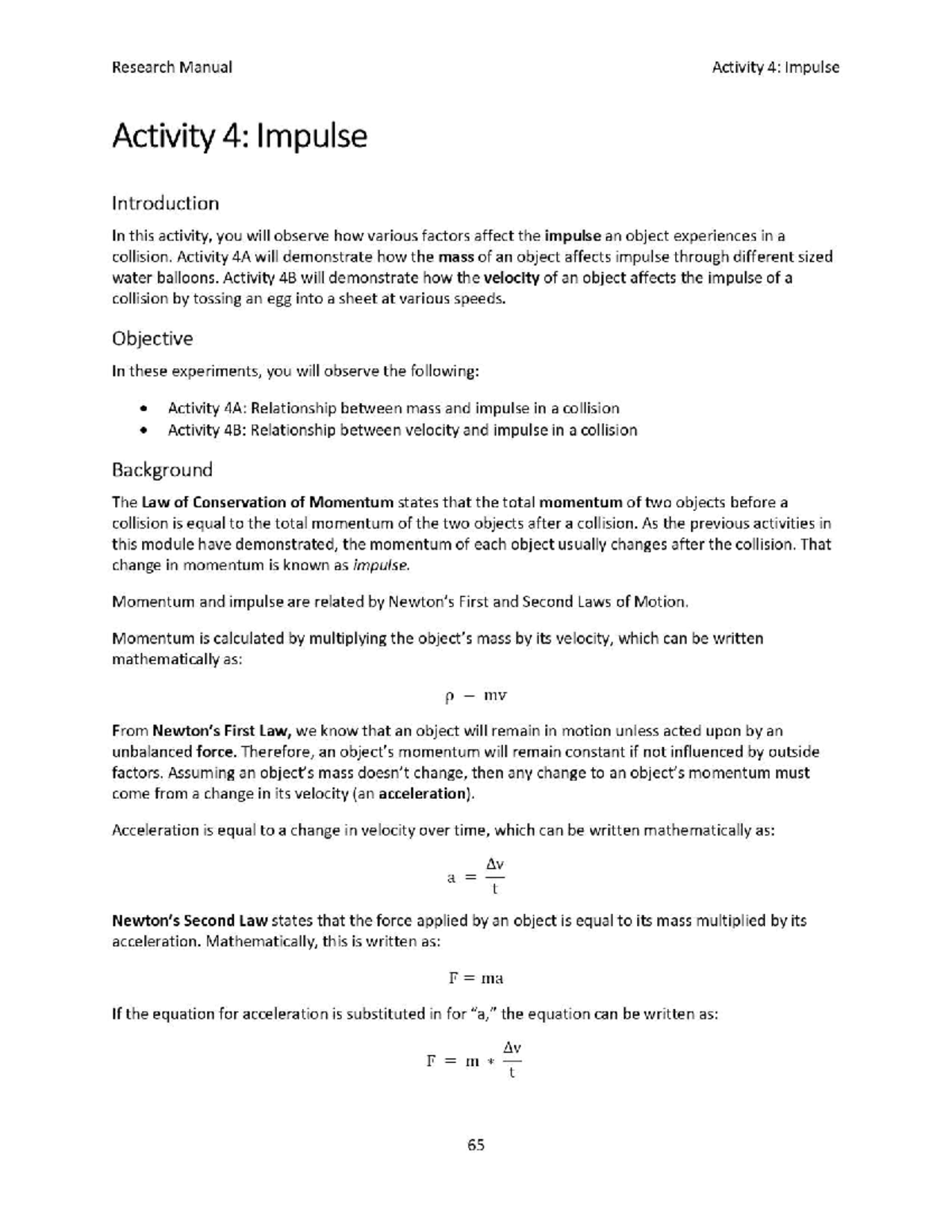 Activity-4- Impulse - AFAFA - Education - Studocu