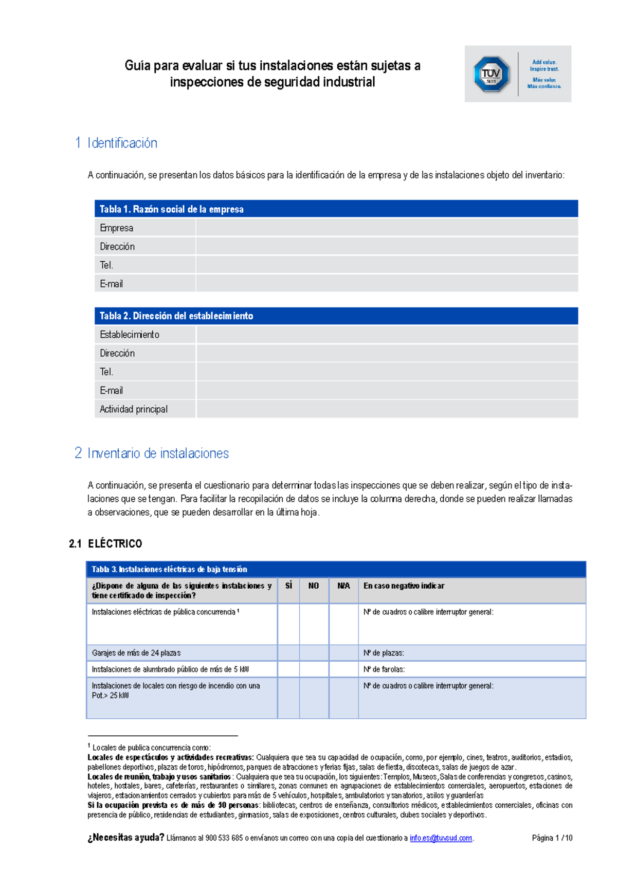 Es tuvsud guia evaluacion instalaciones sujetas inspecciones - inspecciones de seguridad ...