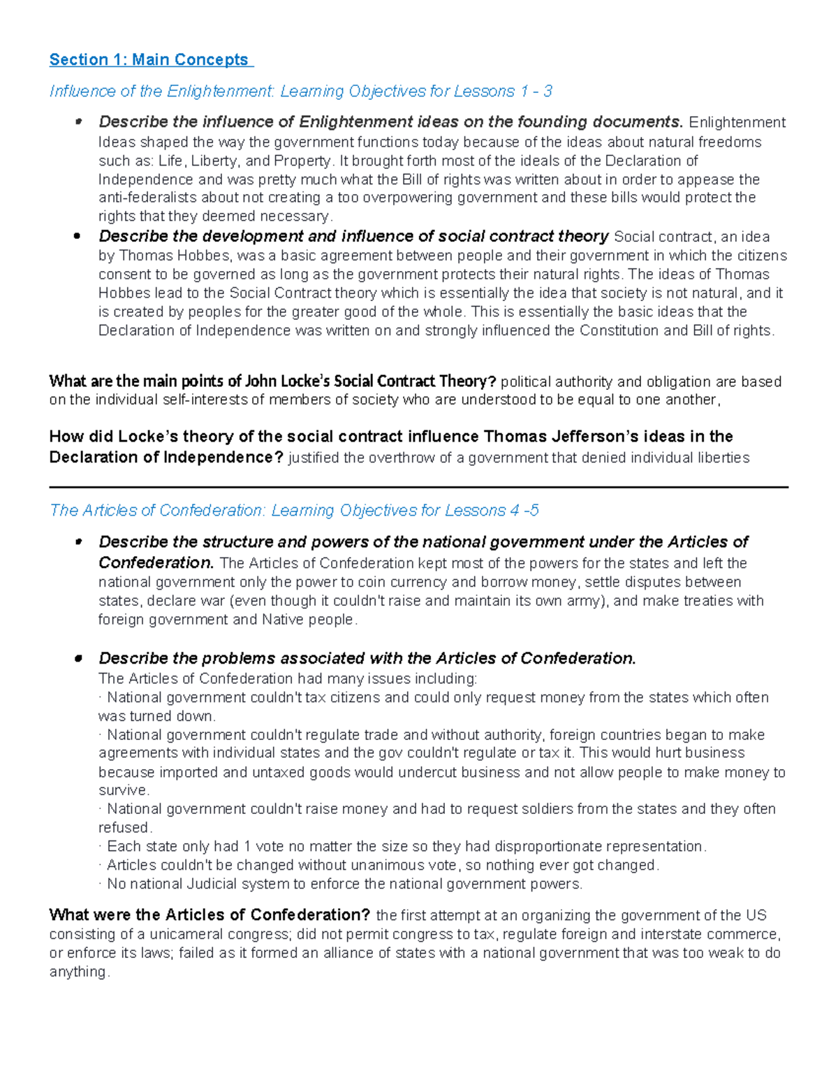C963 V4 MA study guide - Section 1: Main Concepts Influence of the ...