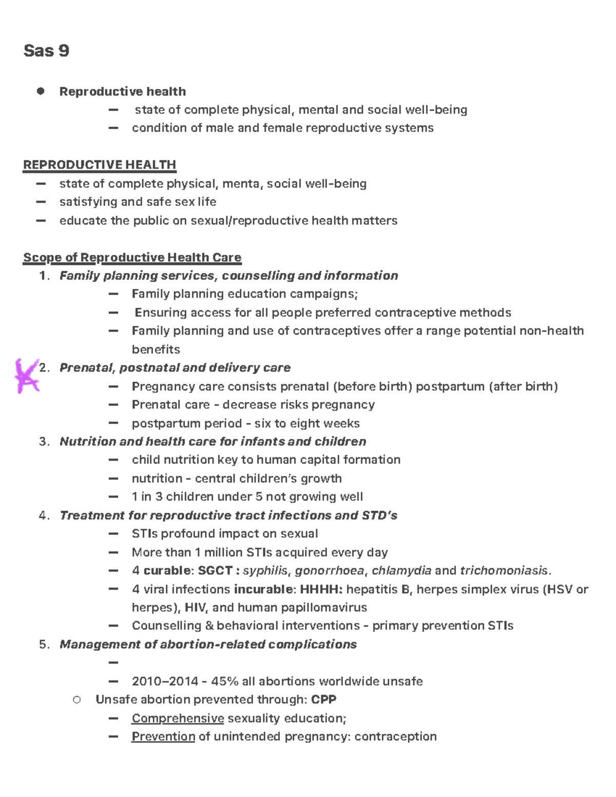9 SAS Notes - Short only - – – – – – 1. – – – 2. – – – 3. – – – 4 ...