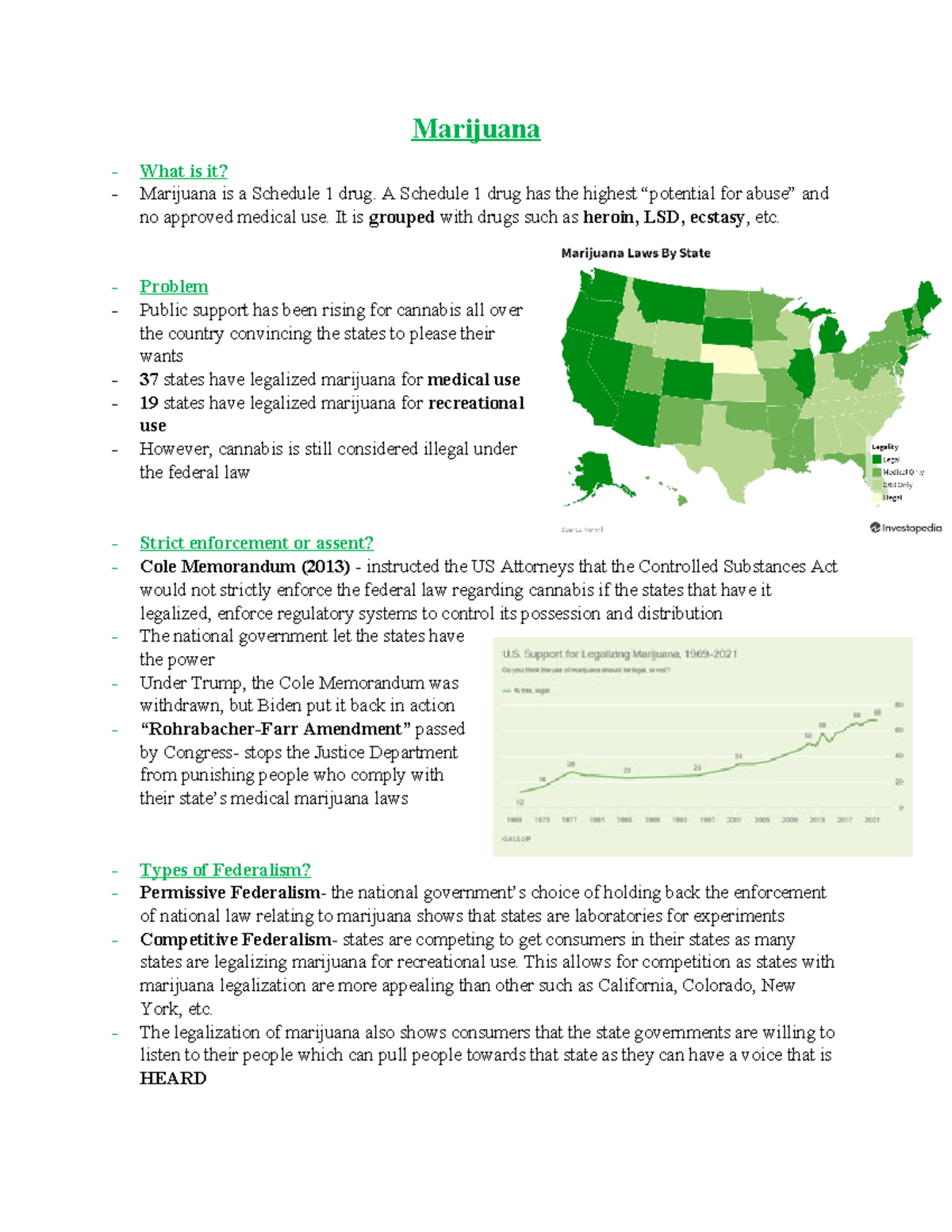 Marijuana Federalism in Action - Marijuana What is it? Marijuana is a ...