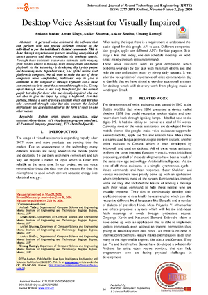 545737271 Voice Assistant Project Report - Lovely Professional ...