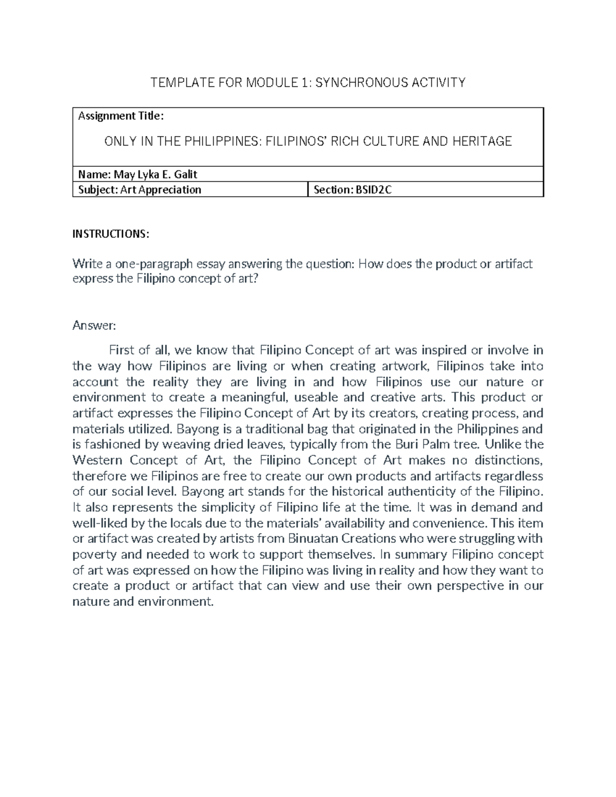 subject references - TEMPLATE FOR MODULE 1: SYNCHRONOUS ACTIVITY ...