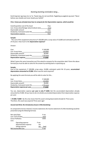 Cost Accounting Formulas - Studocu