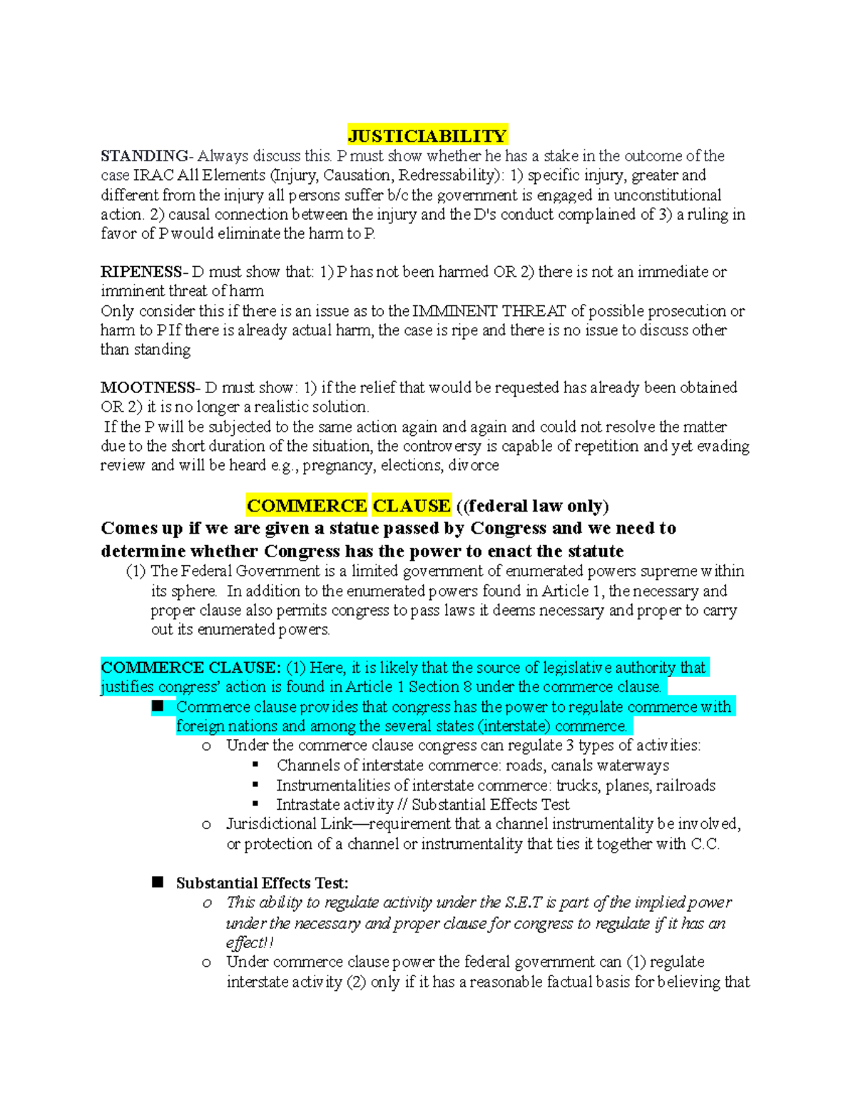 Con Law 1 - Assignment tells you what you need to do, use as an example ...