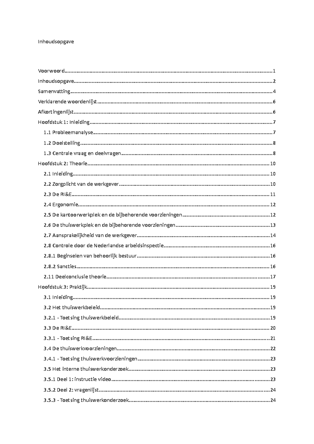Inhoudsopgave 2 - Inhoudsopgave - Studeersnel
