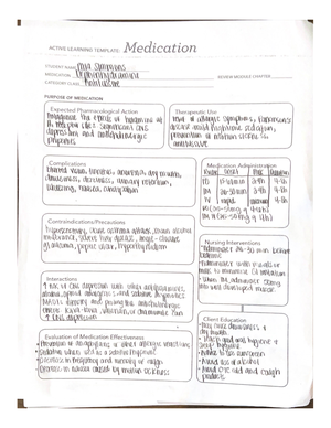 Drug Card Template - drug cards pharm - ACTIVE LEARNING TEMPLATES ...