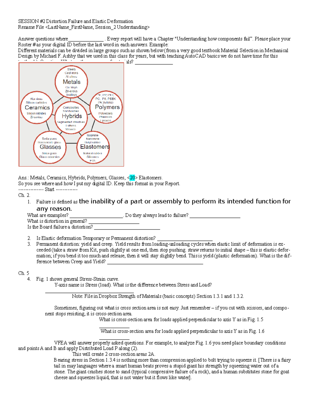 Session 2 - Distortion Failure and Elastic Deformation - SESSION #2 ...