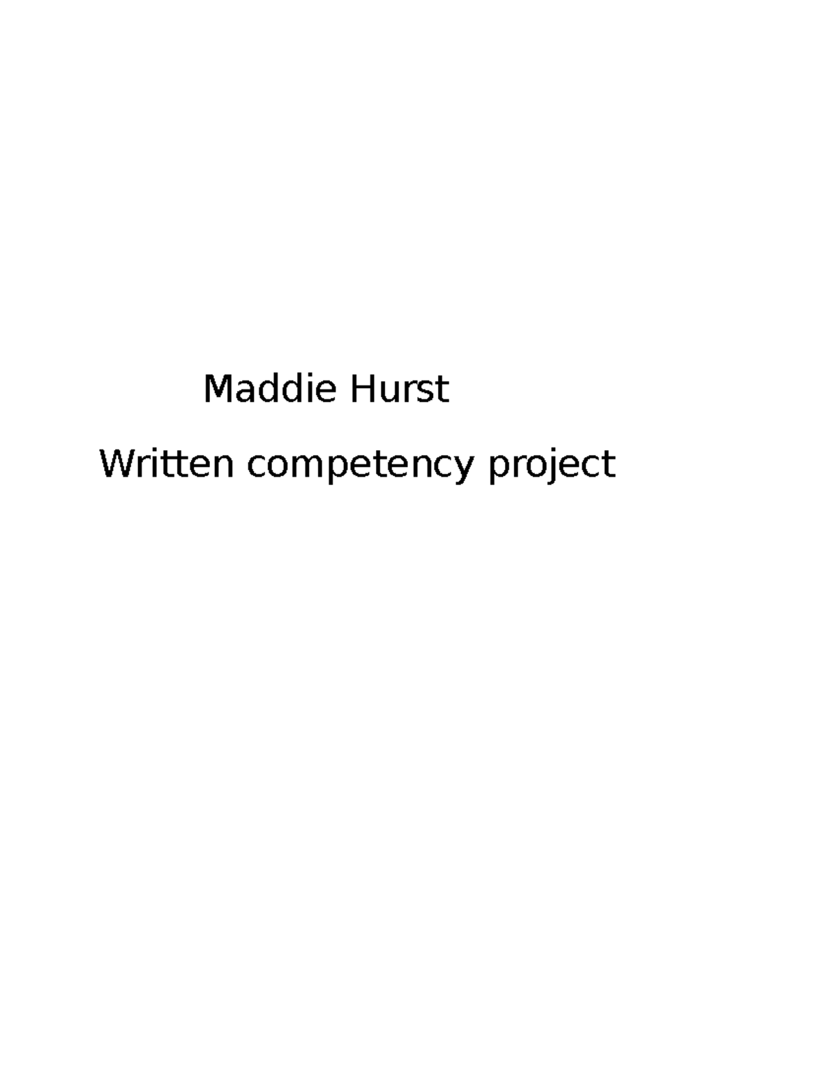 Case Studies 4-10 - Maddie Hurst Written competency project Case 4 ...