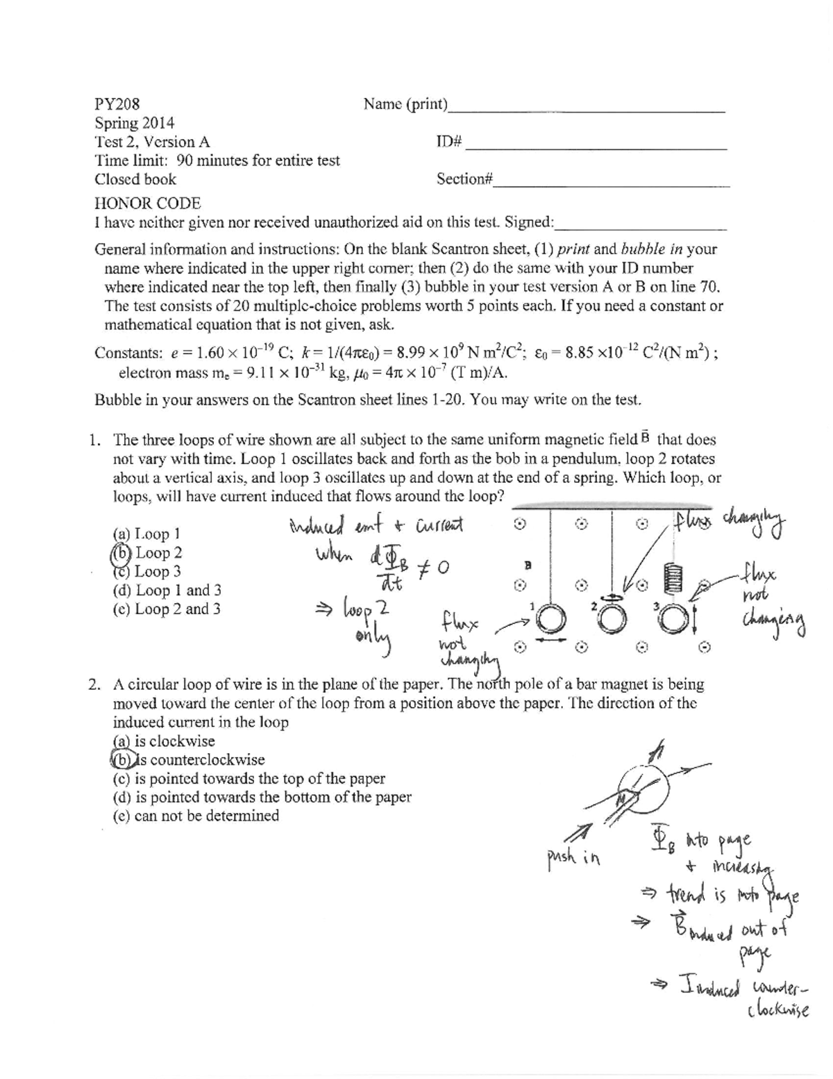 Prac Sol 3F - physics 2 practice test F for test 3 solutions - PY 208 ...