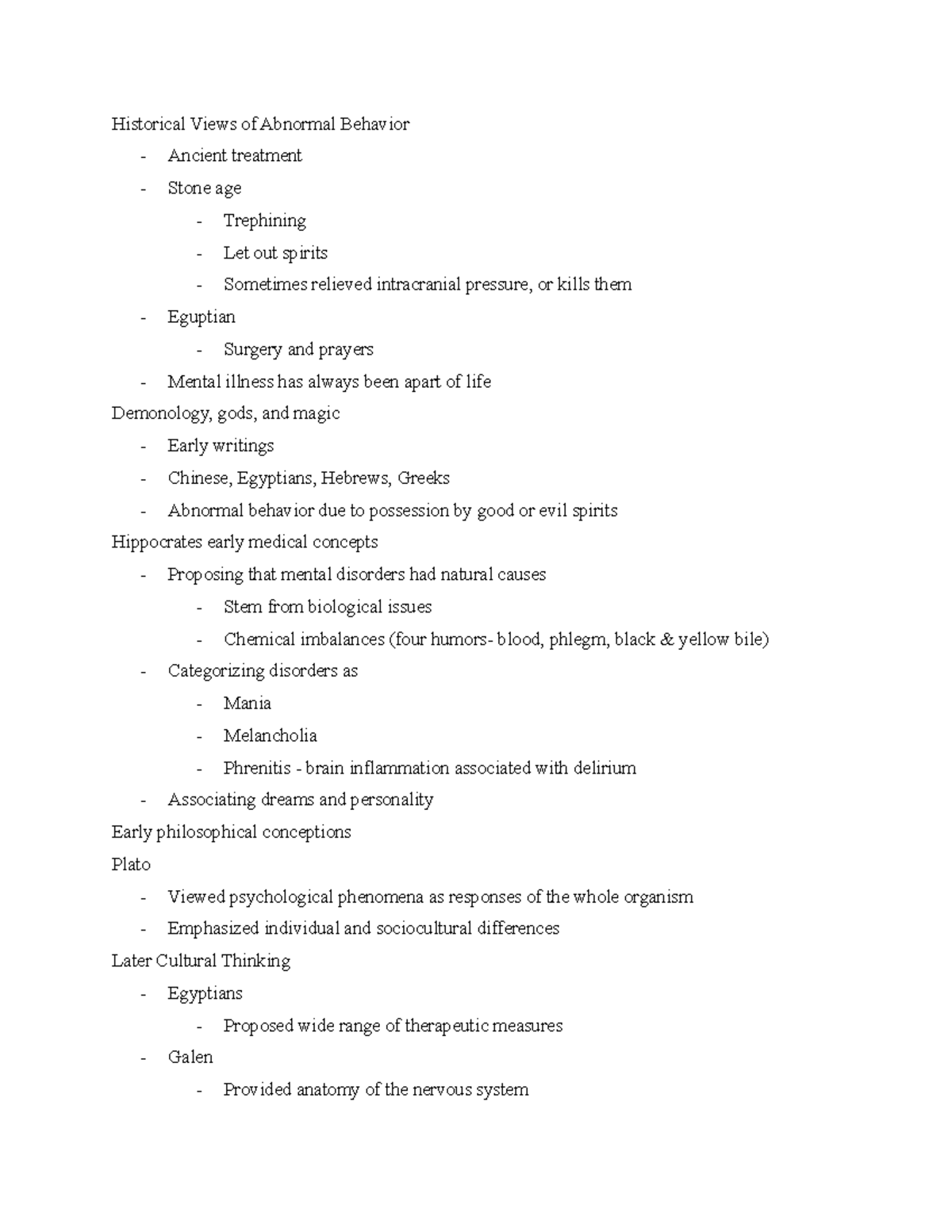 AP 2 (history of abnormal behavior) - Historical Views of Abnormal ...