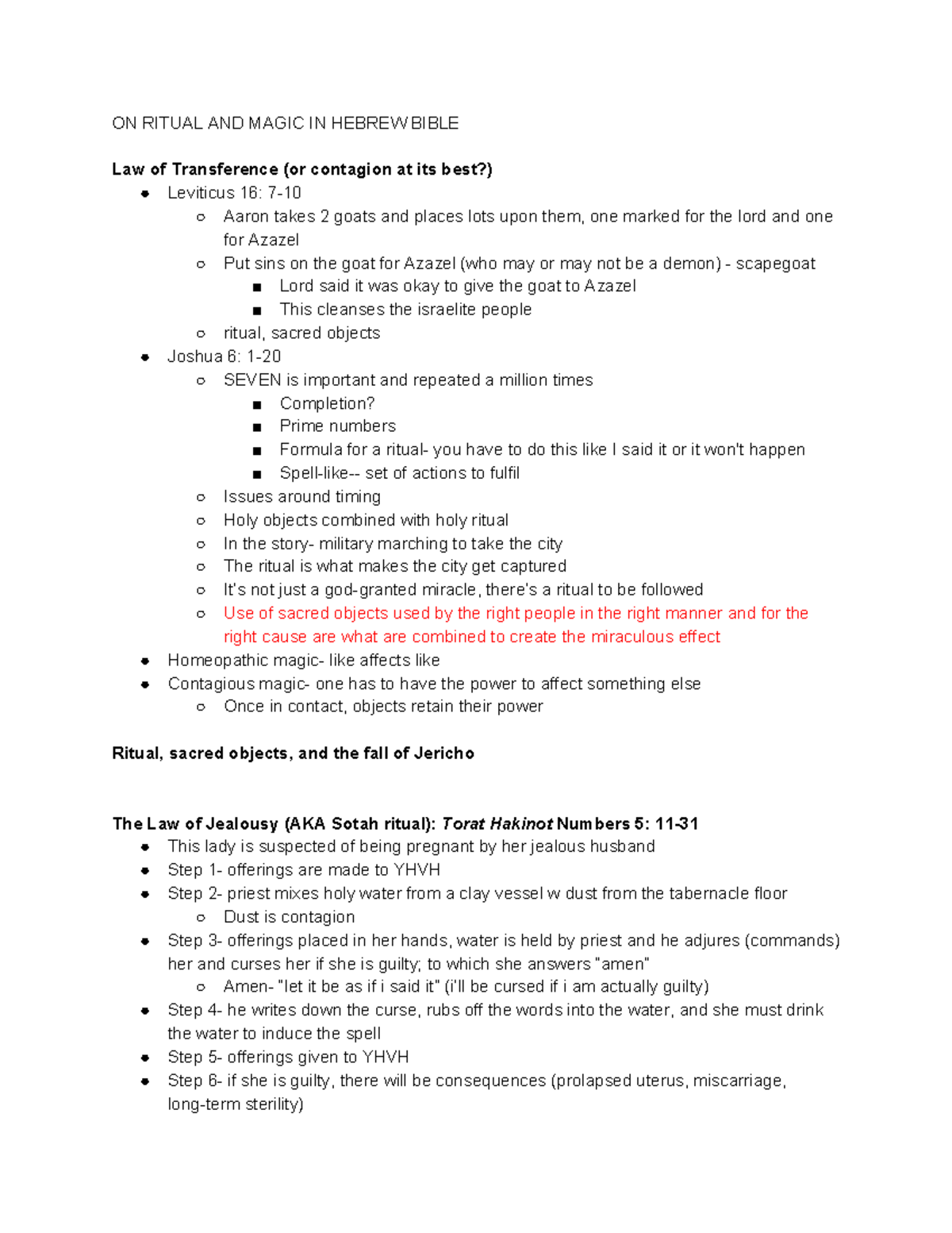 Ritual and Magic in the Hebrew Bible - ON RITUAL AND MAGIC IN HEBREW ...