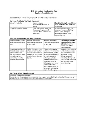 ENG 130 Module One Reading Response Template - ENG 130 Module One ...
