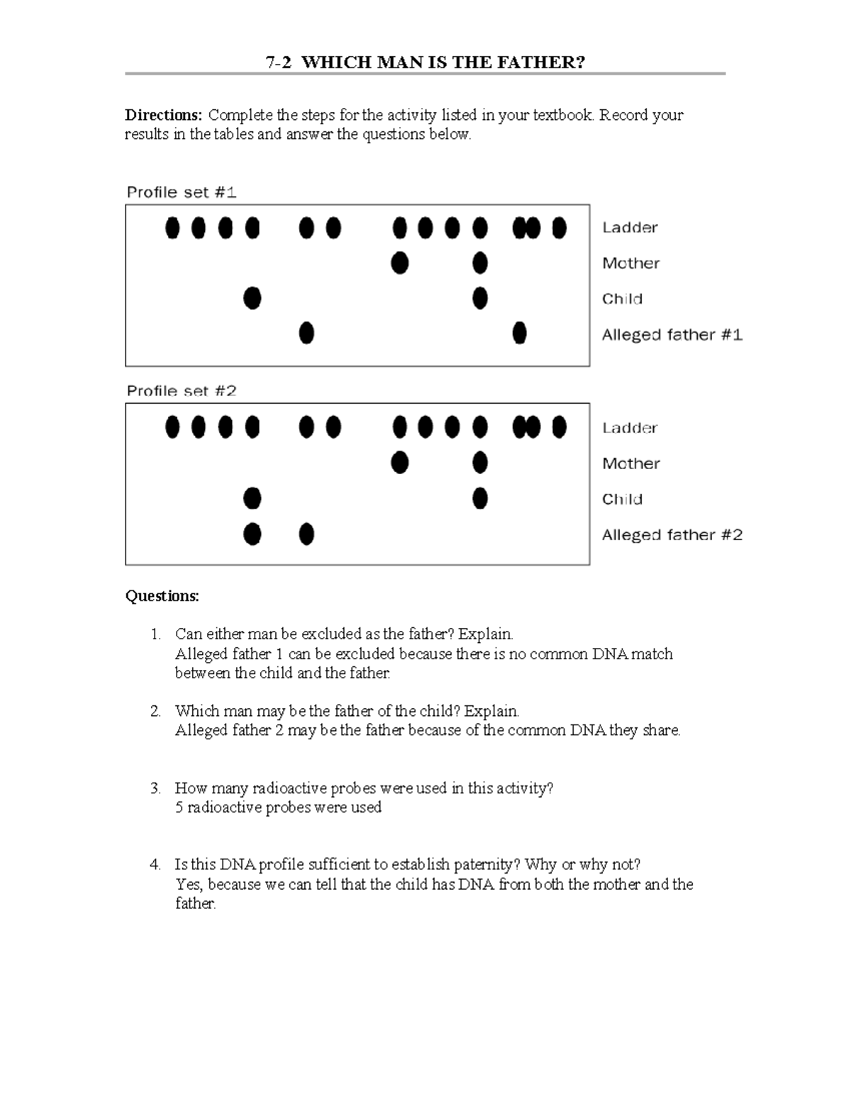 7.2 Who is the Father - 7-2 WHICH MAN IS THE FATHER? Directions ...