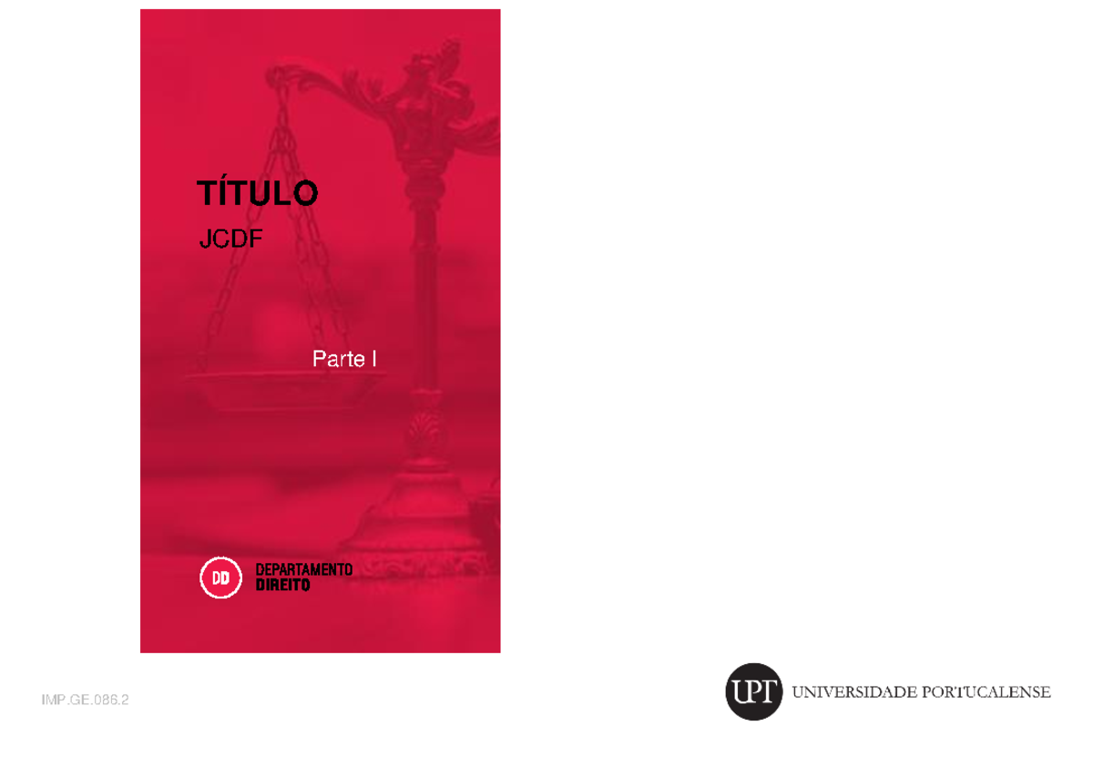 JCDF Parte I do programa - TÍTULO IMP.GE. JCDF Parte I 1. FINS DO ...