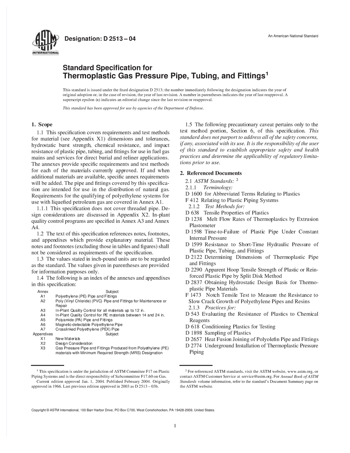 ASTM D2513-04 - ASME - Designation: D 2513 – 04Designation: D 2513 – 04 ...
