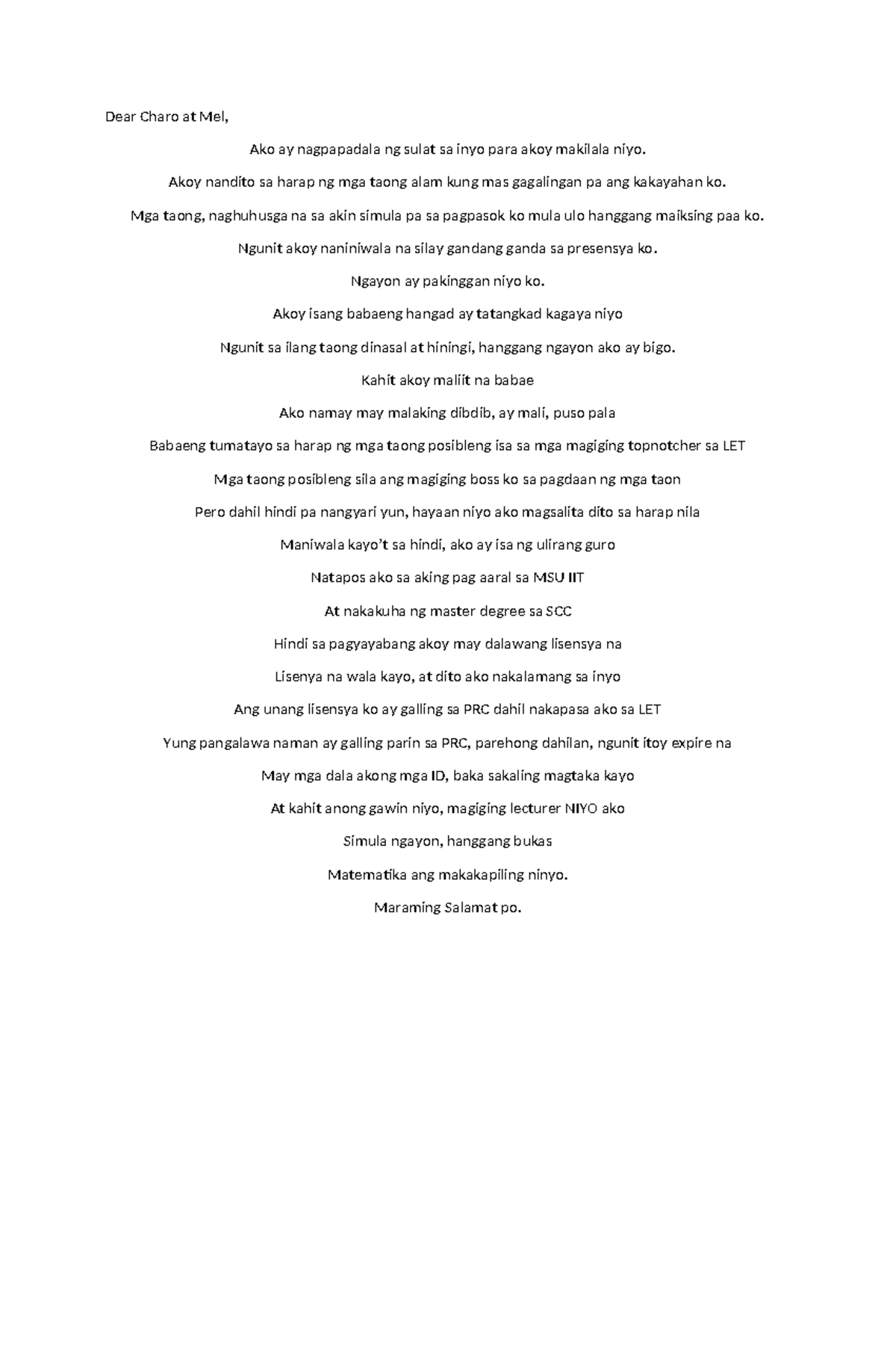 Dear Charo at Mel - Introduction with a twist - Dear Charo at Mel, Ako ...