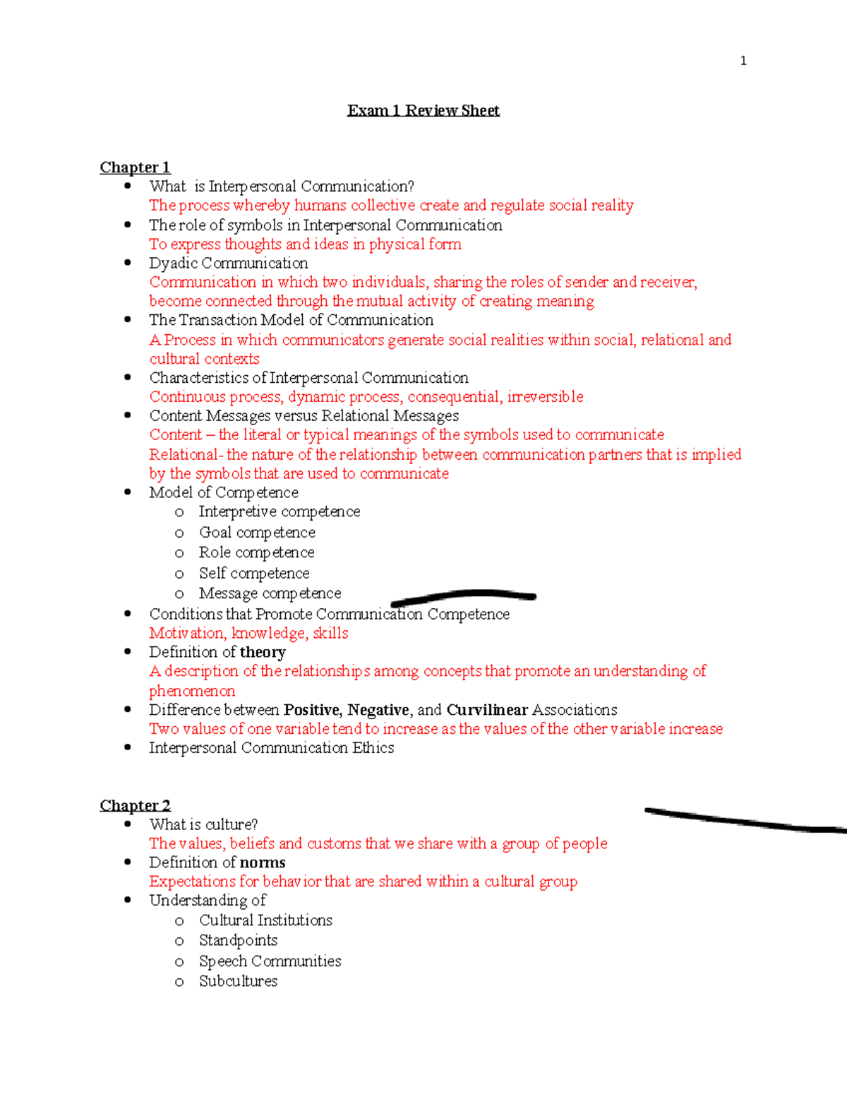 Exam 1 Review Sheet (Ch 1-5) - Exam 1 Review Sheet Chapter 1 What is ...