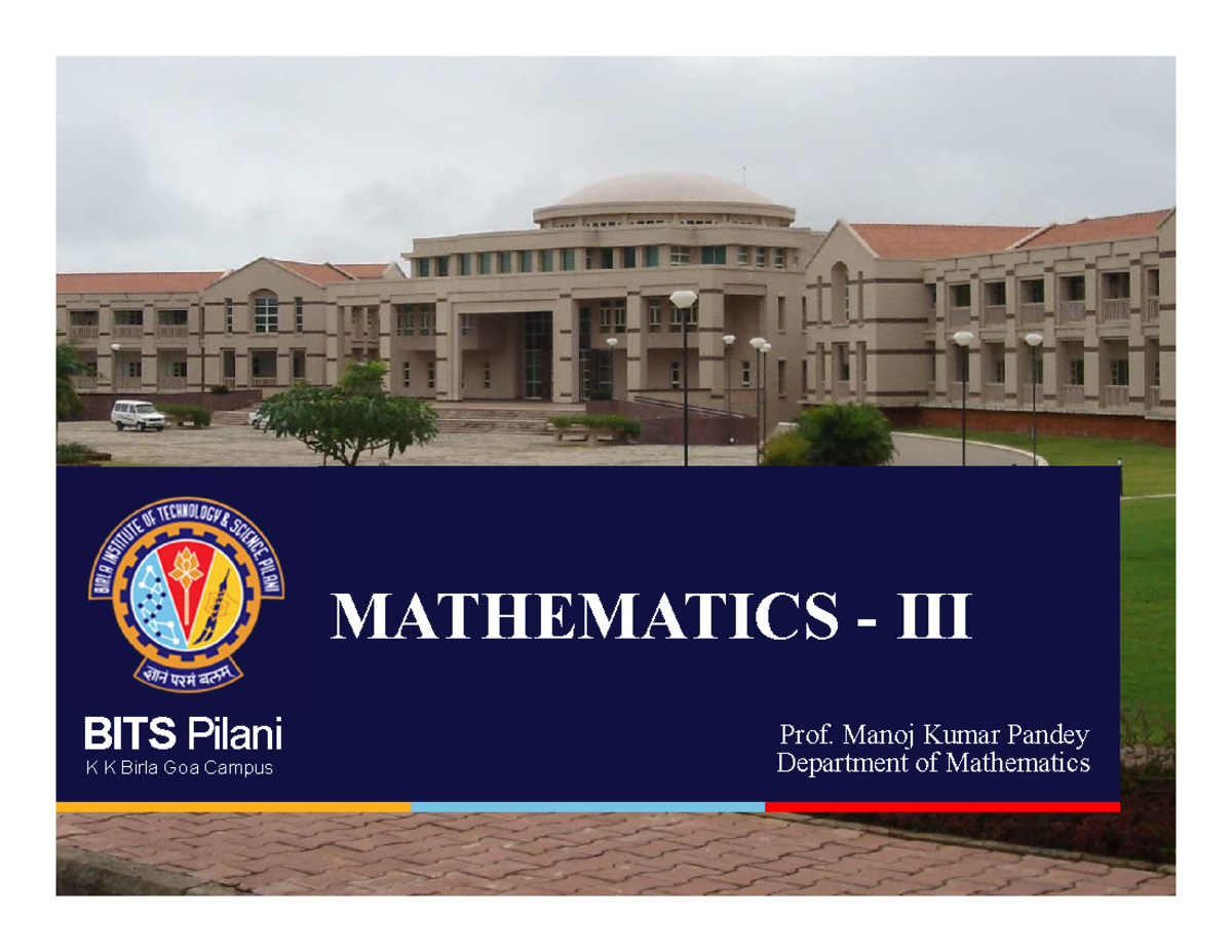 4. Power Series solutions- Complete - BITS Pilani K K Birla Goa Campus ...