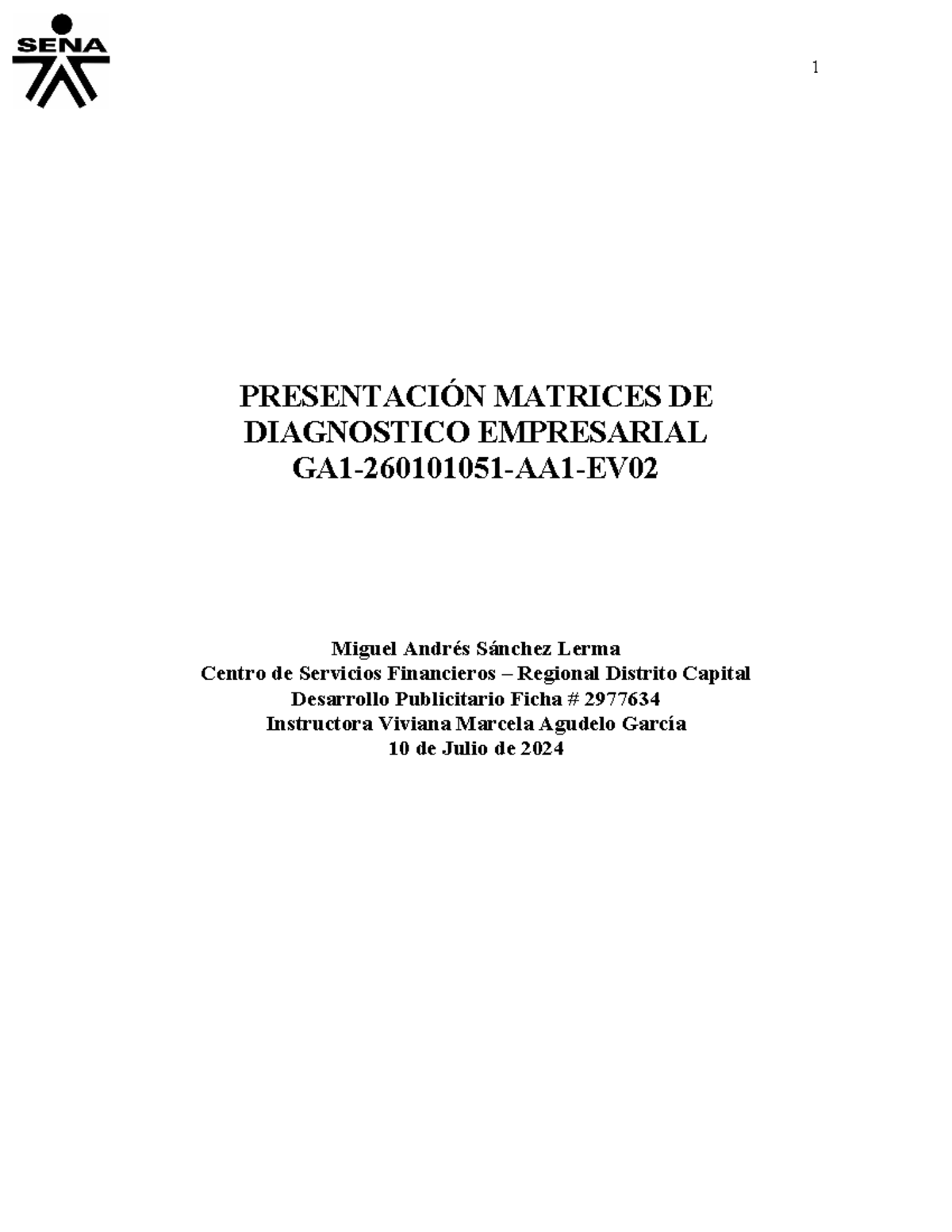 Matrices De Diagnositco Presentación Matrices De Diagnostico