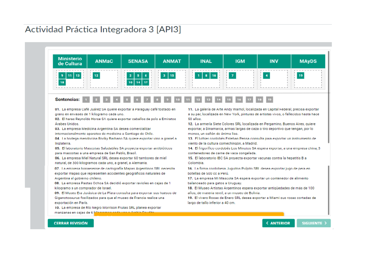 Api3 90% - Exportaciones, Api3 90% - Studocu