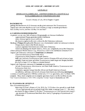 Geol107-lecture 22 2022 Dinosaur endothermy no Bottom Line complete ...