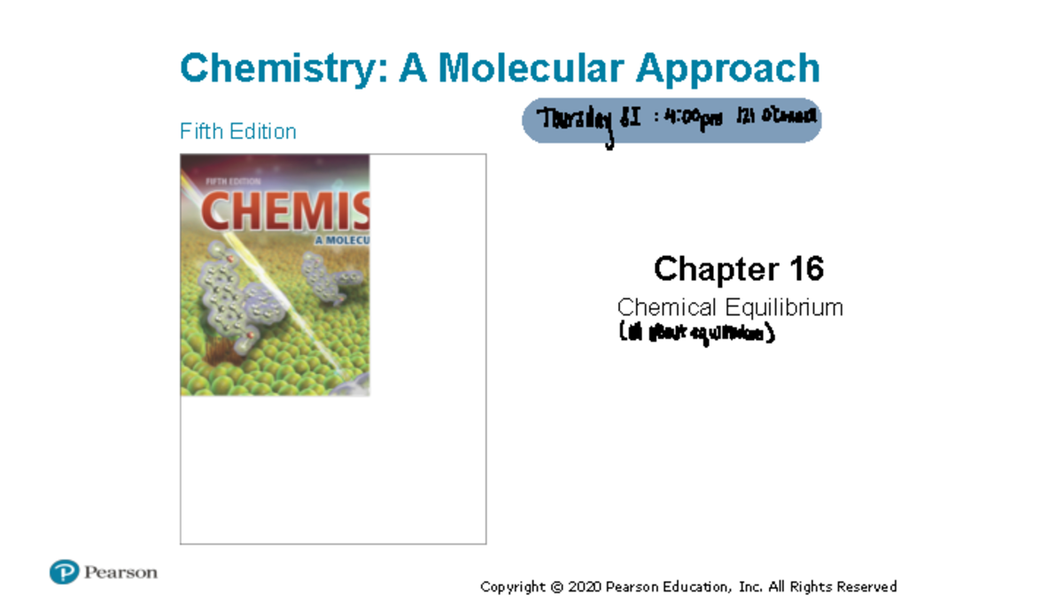 Chem 112 Class Notes 2 - Chapter 16 - Chemistry: A Molecular Approach ...