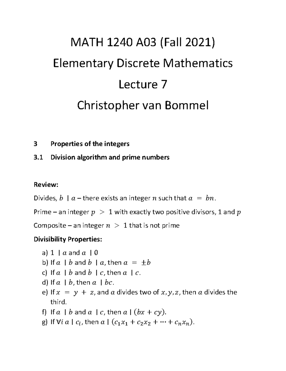 Lecture 7.pdf, Fall- 2021 notes Discrete Mathematics - MATH 1240 A03 ...