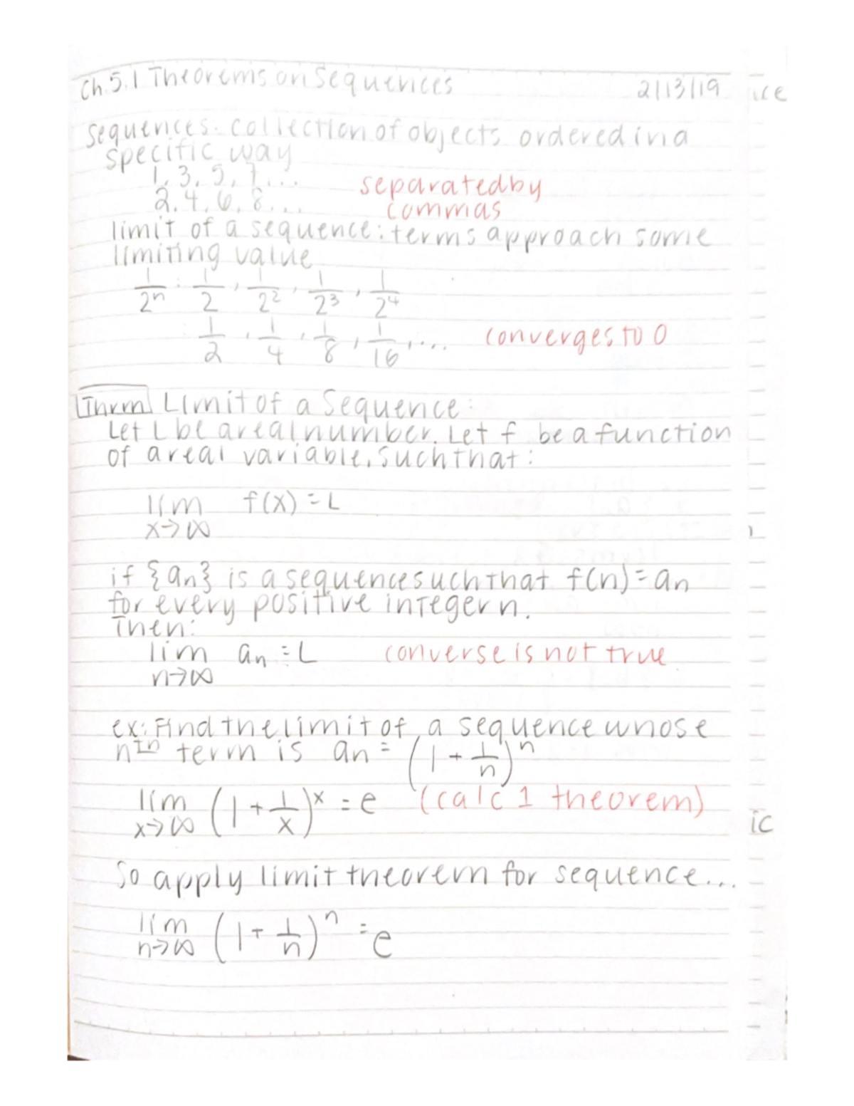 Ch 5 Sequences and Series - MATH 1342 - Studocu