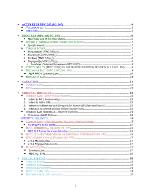 Criminal prep - Chapter 11: Excuses and Defenses Three Different ...
