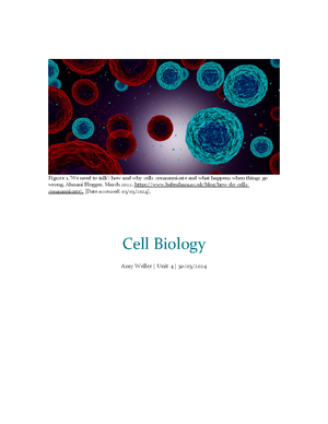 Unit 4 workbook - book - The Structure and Function of Cells Assignment ...