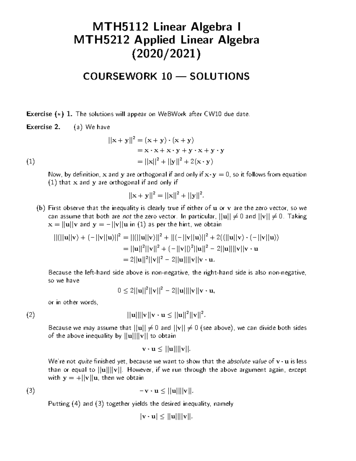 CW10sol-2020 - All lectures and course sheets on linear algebra 1 ...