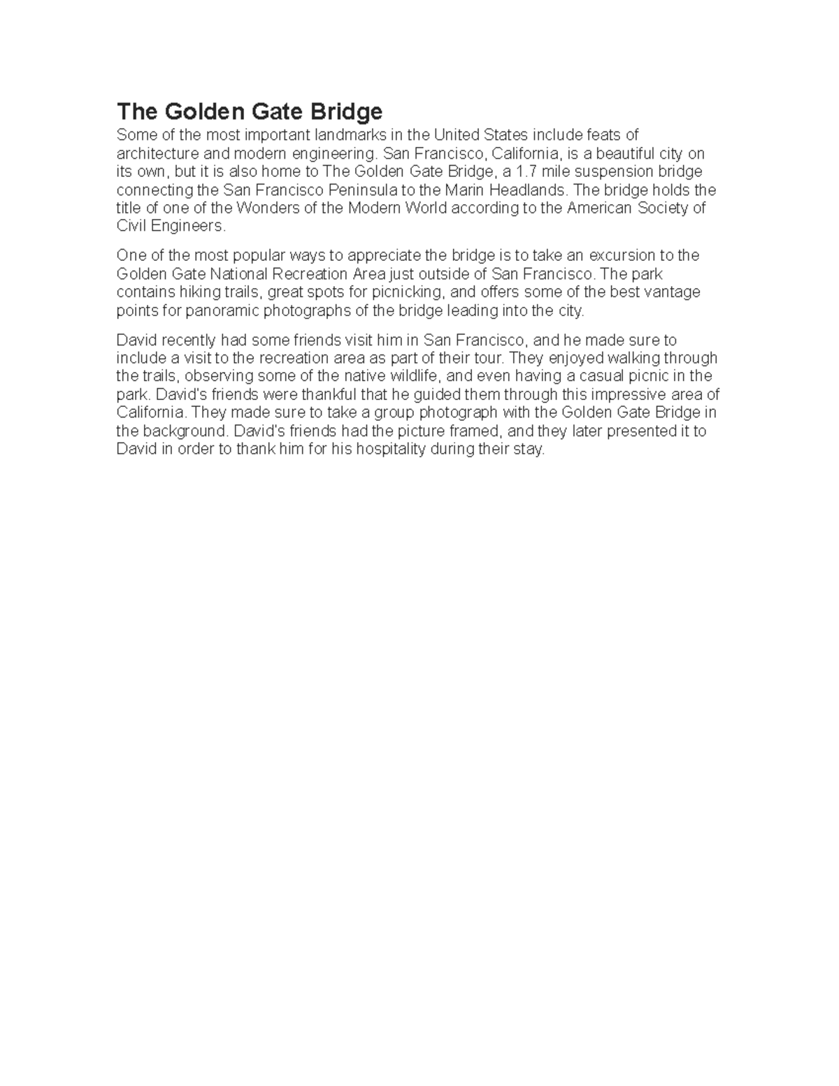 The Golden Gate Bridge - The Golden Gate Bridge Some of the most ...