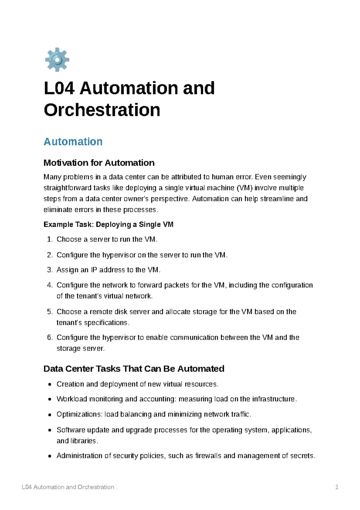 L04 Automation and Orchestration - ⚙ L04 Automation and Orchestration ...