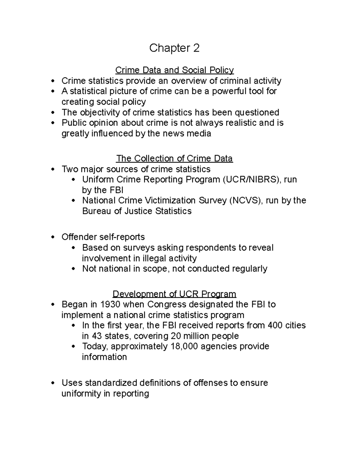 Intro Criminal Justice Chapter 2 Chapter 2 Crime Data And Social