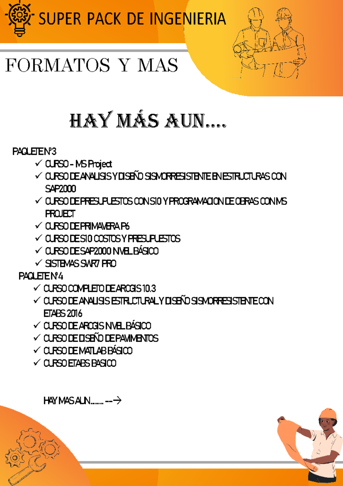 PACK Ingenieria - pack - FORMATOS Y MAS Hay más aun.... PAQUETE Nº 3 ...