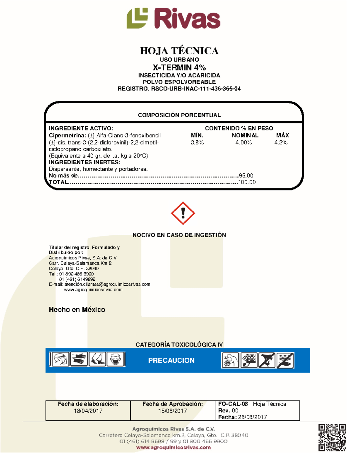 Ht x termin 4 rev 00 - informacion tecnica - USO URBANO X-TERMIN 4% ...